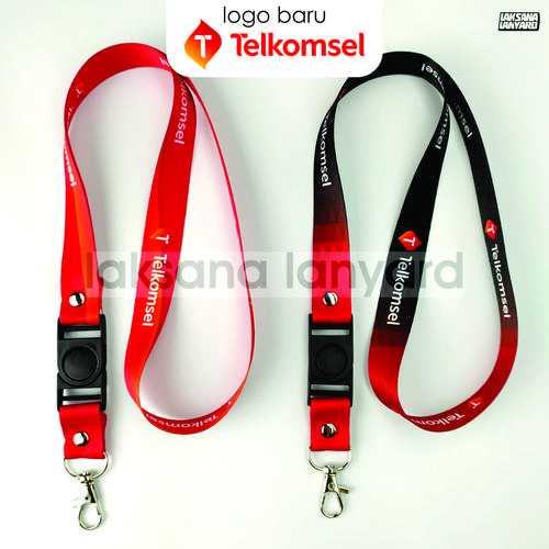 Jual LANYARD TALI ID CARD TELKOMSEL (LOGO BARU) PLUS HOLDER - TALI ...