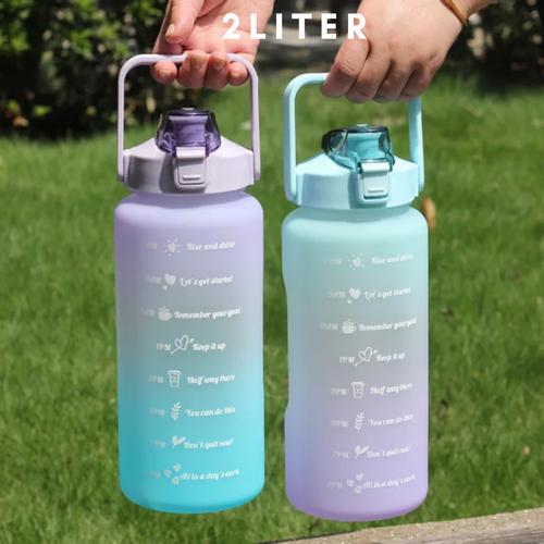 Jual Botol Minum Botol Air Minum Motivasi 2 Liter Gradasi Gradient ...