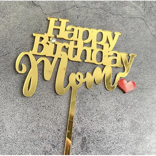 Jual topper cake topper kue HBD MAMA happy birthday mama - DESIGN 2 ...