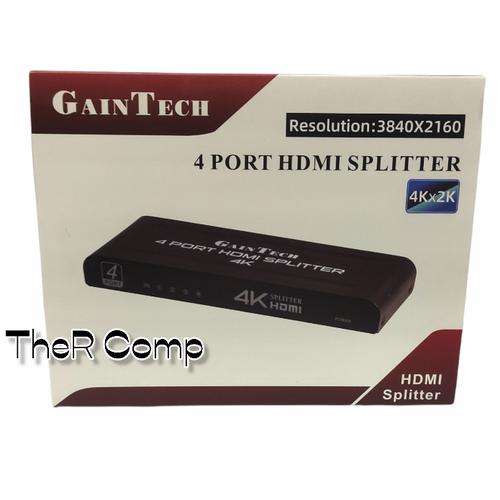 Jual HDMI SPLITTER SPLITER 4 PORT GAINTECH GOOD QUALITY - 4 Port ...