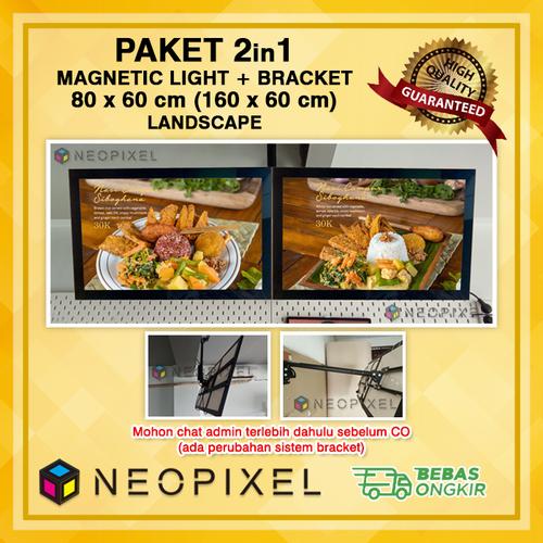 Jual Neon box menu paket 2in1 uk 160x60 cm neon box akrilik LED menu ...