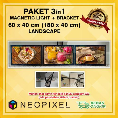 Jual Neon box menu paket 3in1 - Uk 180x40 cm - light box LED menu ...