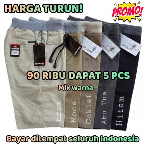 Jual PROMO 90 RIBU DAPAT 5 PCS Celana Pendek Chino Distro Pria Dewasa 2022 - Seri Warna, L - Kab ...