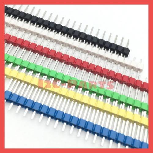 Jual Male Pin Header male Single Color 2.54mm Warna 1x40 40p 40 tulang ...