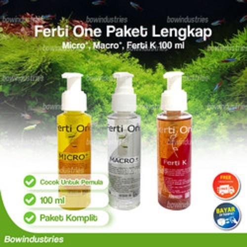 Jual Paket pupuk cair aquascape Ferti one Ferti macro micro ferti K 100 ...