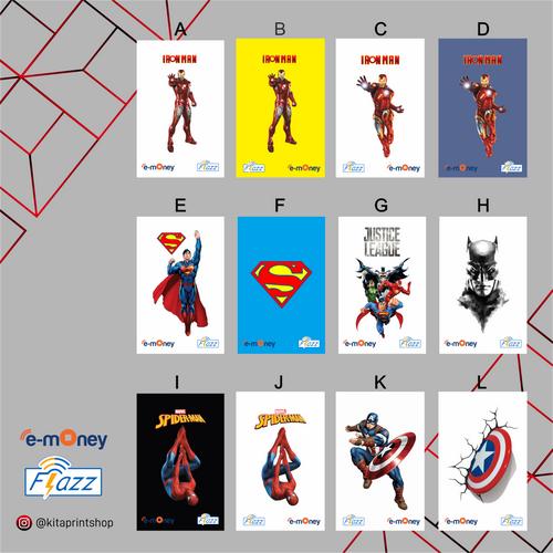 Jual cetak kartu superhero custom emoney flazz 1 sisi dan 2 sisi - 1 ...