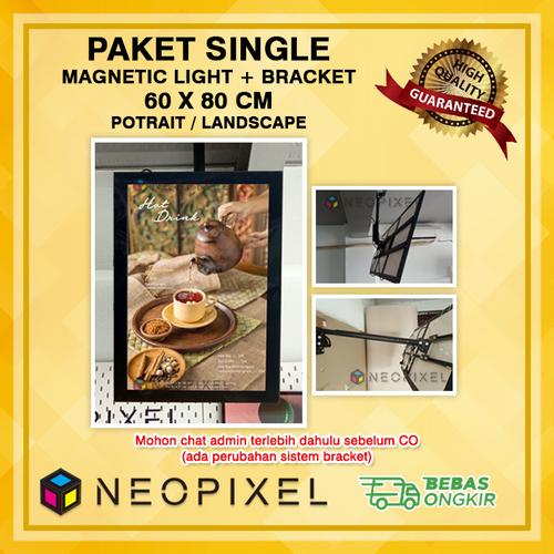 Jual Neon box menu paket single uk 60x80 cm neon box akrilik LED menu ...