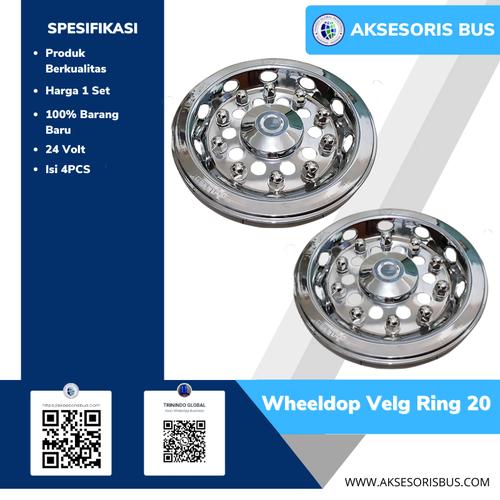 Jual Wheeldop big bus plat crome ring 20 - Set, 2pcs Blakang RL - Kota ...
