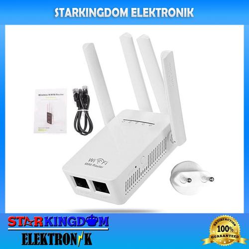 Jual Router Repeater Wireless 300Mbps Wifi Extender Penguat Sinyal 4 ...