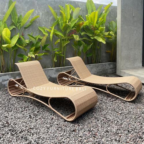 Jual Rattan Chair Pool Sun Lounger Sunbed Kasur Kolam Pantai Rotan TYPE ...