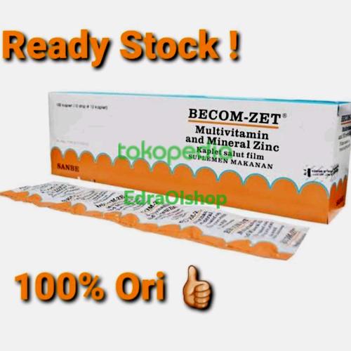 Jual Becom zet multivitamin dan mineral zinc becomzet imun tubuh/anti ...