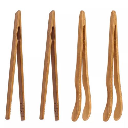 Jual bamboo food tong clip BBQ cake tea / capit makanan bambu daging ...