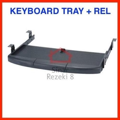 Jual Keyboard Tray Abu / Rel Laci Meja Tempat Komputer Plastik Gray ...