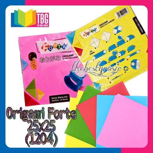 Jual ORIGAMI 25 x 25 FORTE KERTAS LIPAT DUA SISI WARNA BESAR - Kab ...