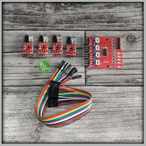 Jual 4 Channel IR Sensor Detector Tracking Line Robot - Kab. Bandung ...