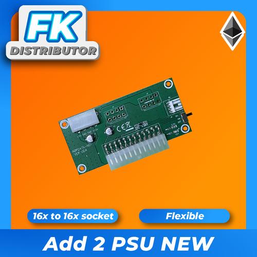 Jual Dual PSU Power Sync Adapter - Add2psu Connector ATX 24 pin & Molex ...