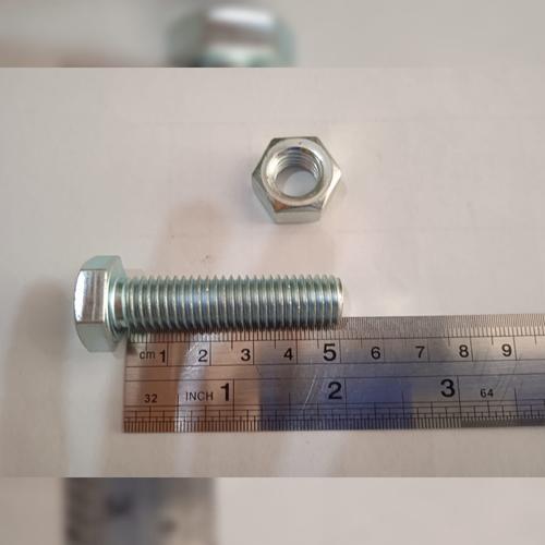 Jual M12 x 50 Baut Mur M12x50 Putih Hex Galvanis Kunci 19 Drat Kasar - Kota Medan - PUSATBAUT ...