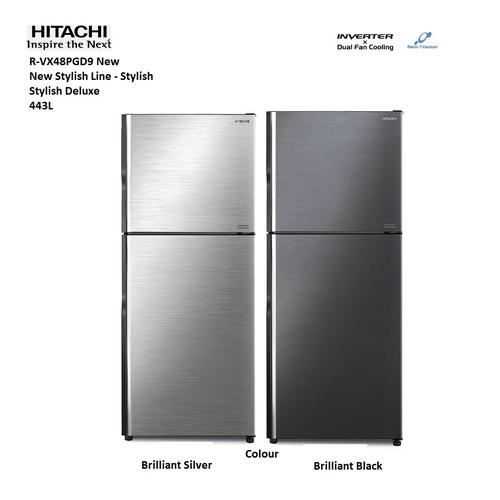 Jual HITACHI-RVX48PGD9 BSL/BBK Lemari Es 2 Pintu 407L- Dual Fan Cooling - Kota Bekasi - Kencana ...