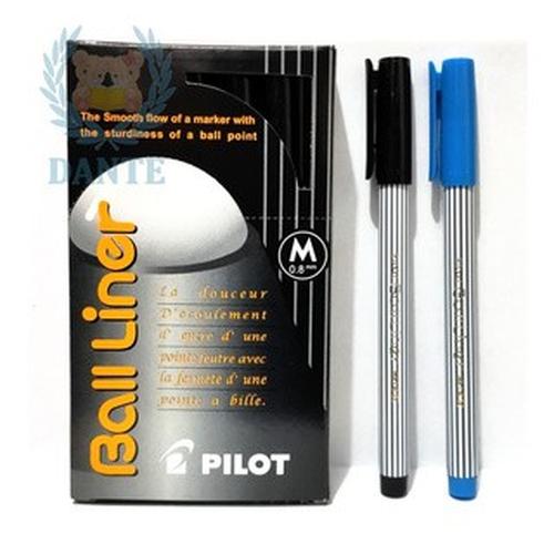 Jual Pulpen Pilot Balliner ( Ball Liner Medium 0.8mm )- Hitam/Biru(1 ...