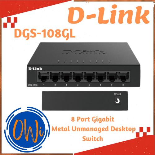 Jual D-Link DGS-108GL 8 Port Gigabit Metal Unmanaged Desktop Switch ...
