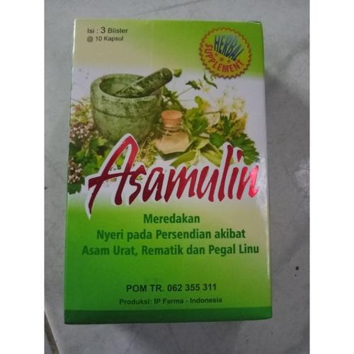 Jual Termurah Asamulin Asli Kemasan box kapsul Obat Asam Urat Pegal ...
