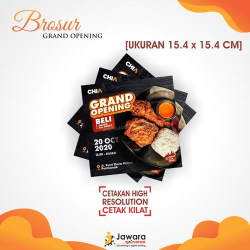 Jual CETAK CUSTOM BROSUR GRAND OPENING UKURAN 15.4X15.4 FREE DESIGN ...