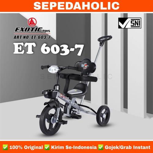 Jual Sepeda Roda Tiga 3 EXOTIC ET 603 7 Roda Ban Karet Tricycle Anak ...