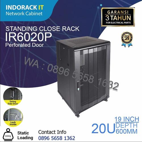 Promo Close Rack INDORACK Perforated Door Rack Server 20U D.600mm ...