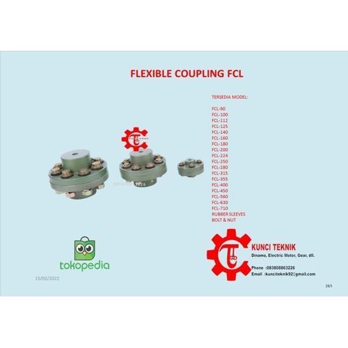 Jual COUPLING CHINA FLEXIBLE COUPLING FCL COUPLING FCL 180 Max Bore ...