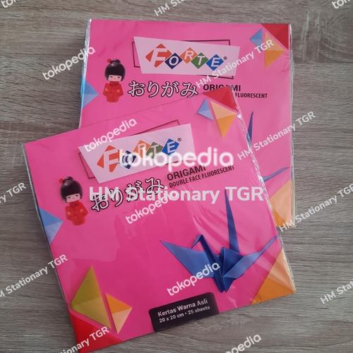 Jual Kertas Origami Forte 20x20 cm (25 lembar)/ Kertas Lipat 20x20 cm ...