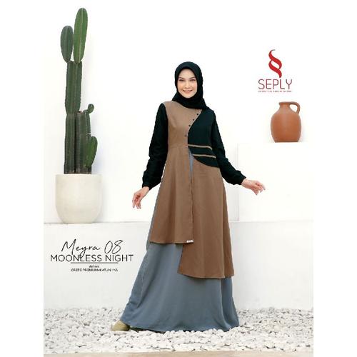 Jual SEPLY Gamis Meyra 08 Dress Muslim - MOONLESS NIGHT, M - Kota ...