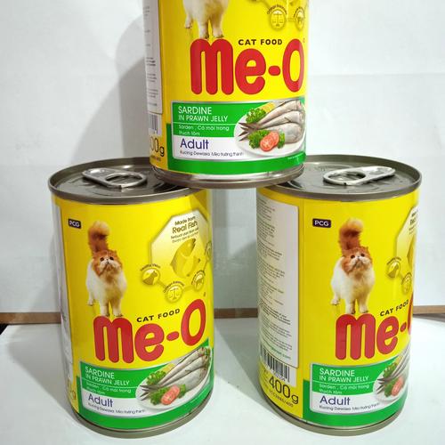 Jual meo kaleng rasa sardine prawn jelly 400g makanan basah kucing ...