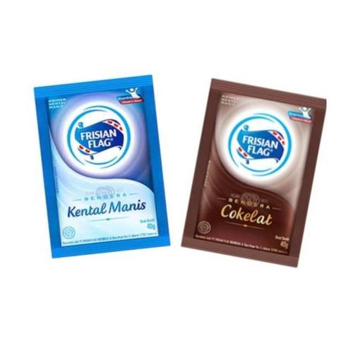 Jual Frisian Flag Susu Kental Manis Condensed Milk Sachet / Cokelat 40g ...
