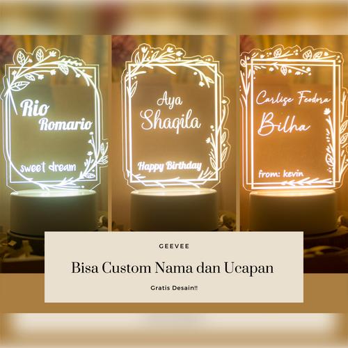 Promo Hadiah untuk pacar lucu lampu akrilik custom nama sign tulisan ...