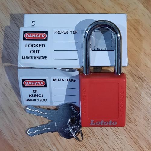 Jual LOTOTO L410MK Merah Padlock Safety Loto Sistem Kunci MK MASTER KEY ...