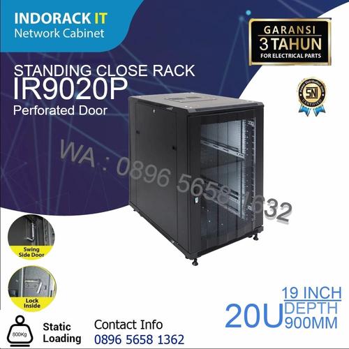 Promo Close Rack INDORACK Perforated Door Rack Server 20U D.900mm ...