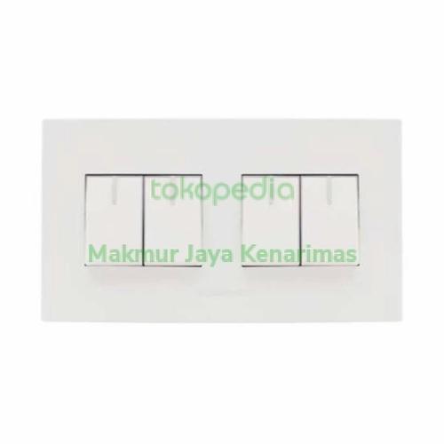 Jual SAKLAR SERI HOTEL 4 GANG PANASONIC WHITE STYLE / SAKLAR SERI HOTEL ...