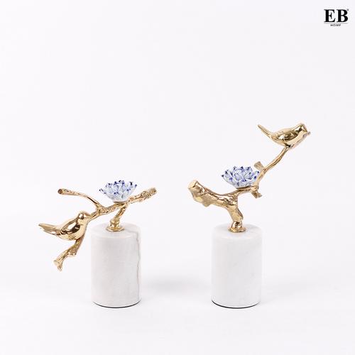 Jual EB Home Luxury Golden Bird With Crystal Table Decorations Set 153/ ...