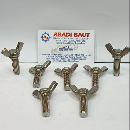 Jual Baut wing bolt ss 304 M10 x 25 - Jakarta Barat - Abadi Baut ...