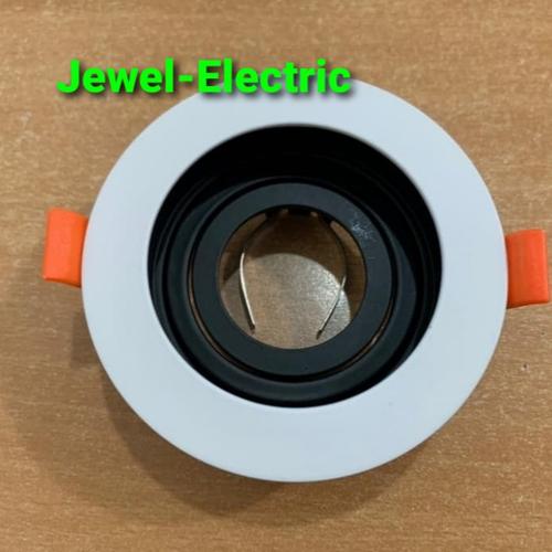 Jual Kap Lampu Downlight mr16/Kap Lampu Spotlight/Housing MR16 MR 16 Bulat - Putih - Jakarta ...