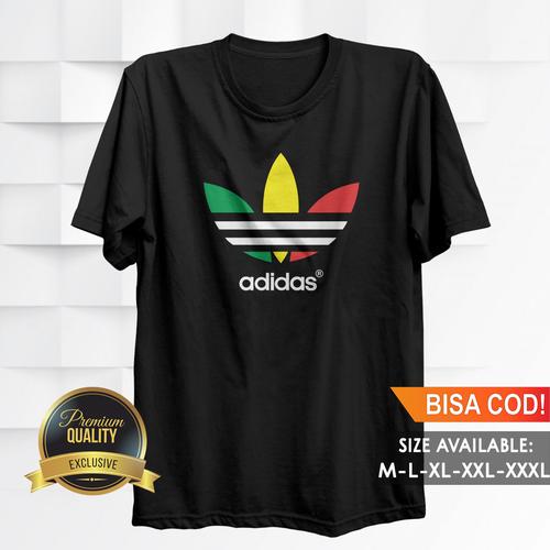 Jual Kaos Adidas Reggae Premium Brand Distro Baju Pria Cotton Combed ...