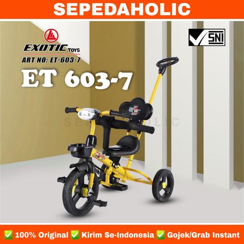 Jual Sepeda Roda Tiga 3 EXOTIC ET 603 7 Roda Ban Karet Tricycle Anak ...