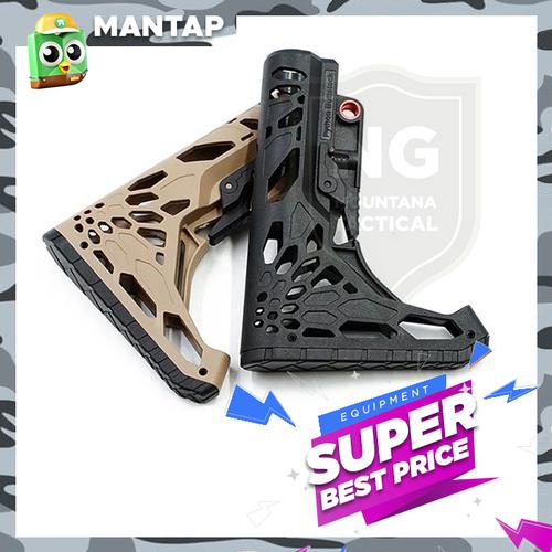 Jual Popor Python Buttstock Nylon Stock AEG WGG Adjustable Tactical ...