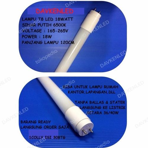 Jual Lampu TL LED 18w/Lampu TL LED T8 18w/Lampu TL T8 LED 18w Panjang ...