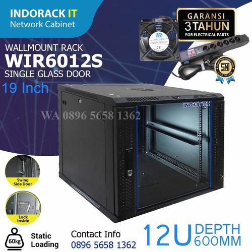 Promo Wallmount Rack Indorack Glass Door RackServer 12U Depth 600mm ...