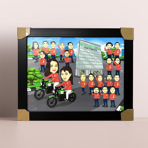 Jual Cetak Karikatur dan Frame Bingkai ukuran 16R 40x50cm - Jakarta ...