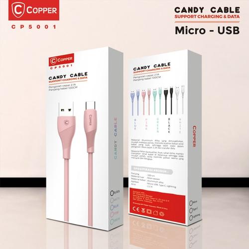 Promo COPPER Kabel Data Candy CP5001 | Quick Charging - Micro - Biru ...