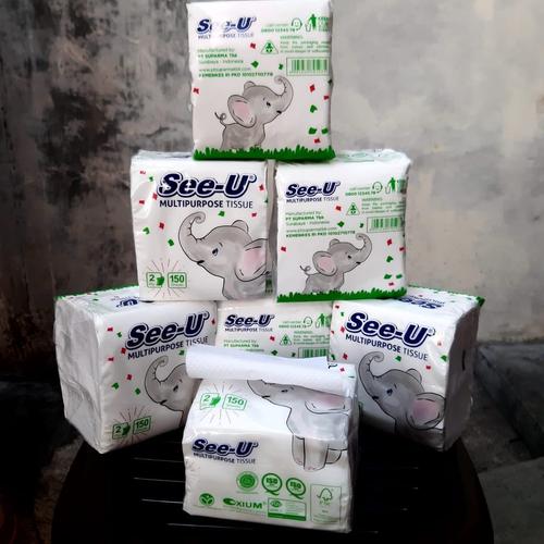 Jual Tissue Tisu See U Multipurpose 150sheets 2ply Pop Up Gajah Kotak ...