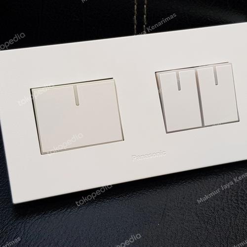 Jual SAKLAR SERI + ENGKEL 4 GANG PANASONIC / SAKLAR FRAME 4GANG SERI ...