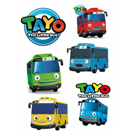 Jual Topper 5 BUS TAYO LUCU - Topper Hiasan Kue Ultah Anak - Kota ...